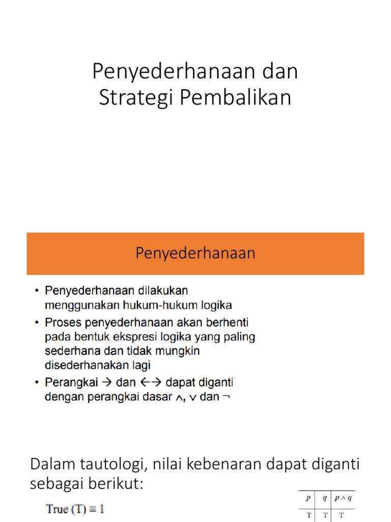 Pert 6 Penyederhanaan Dan Strategi Pembalikan | PDF