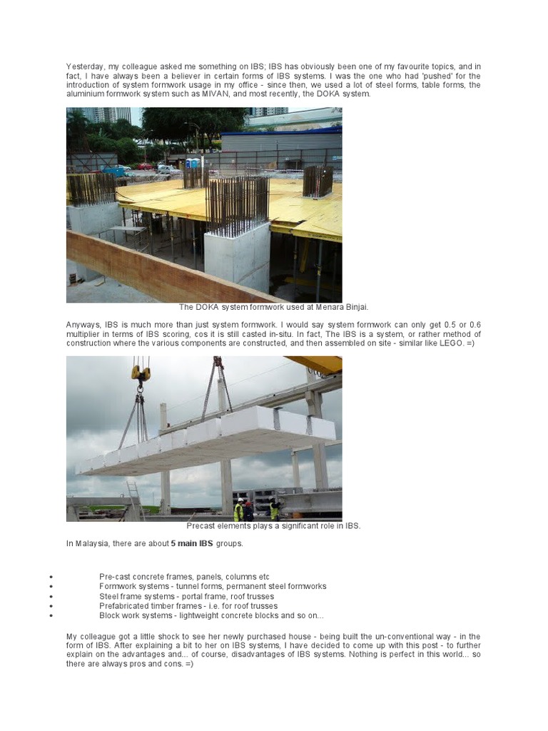 IBS | PDF | Precast Concrete | Building Technology