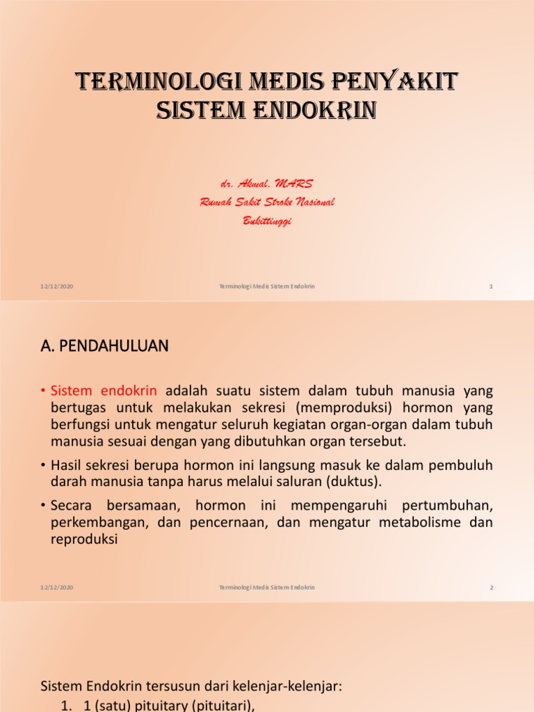 Terminologi Penyakit Sistem Endokrin | PDF