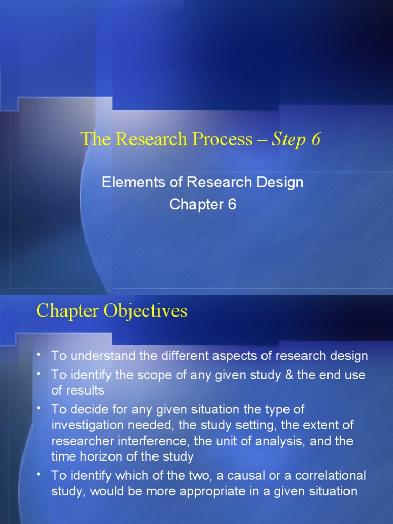 The Research Process - Step 6: Elements of Research Design | PDF ...