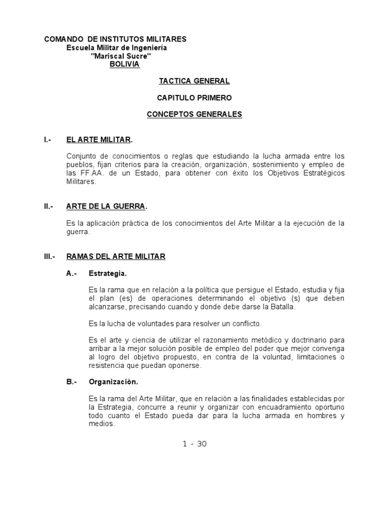 Tactica General Emi | PDF | Estrategia militar | Militar