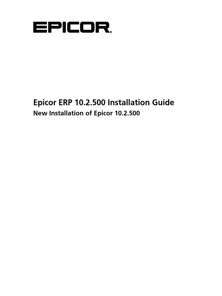 Epicor 10 Guide | PDF | Microsoft Sql Server | Internet Information Services