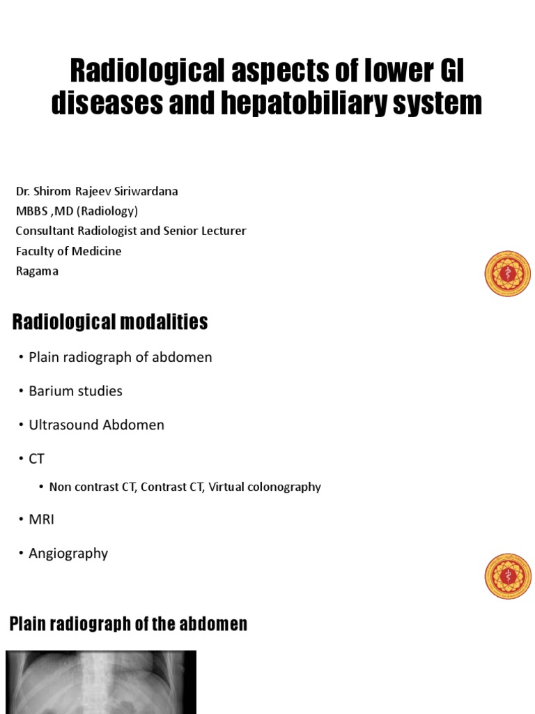 Radiological Aspects of Lower GI Diseases and Hepatobiliary System-B27 ...