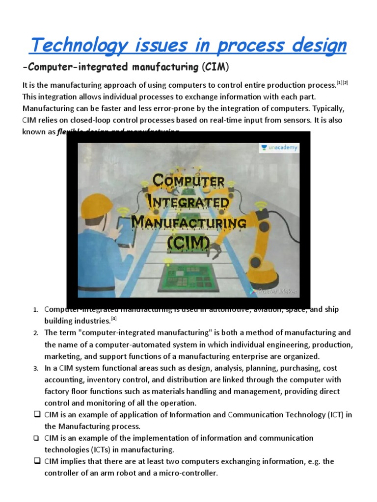 Computer-Integrated Manufacturing Overview | PDF | Automation ...