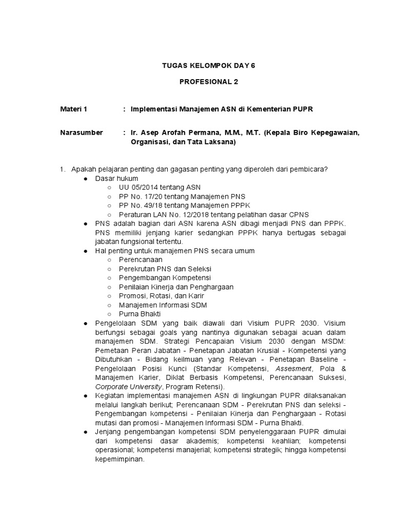 PR 2 - Tugas Kelompok Day 6 | PDF