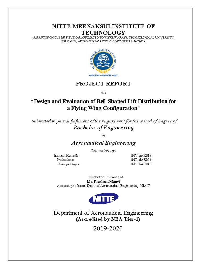 Design and Evaluation of Bell-Shaped Lift Distribution For A Flying ...