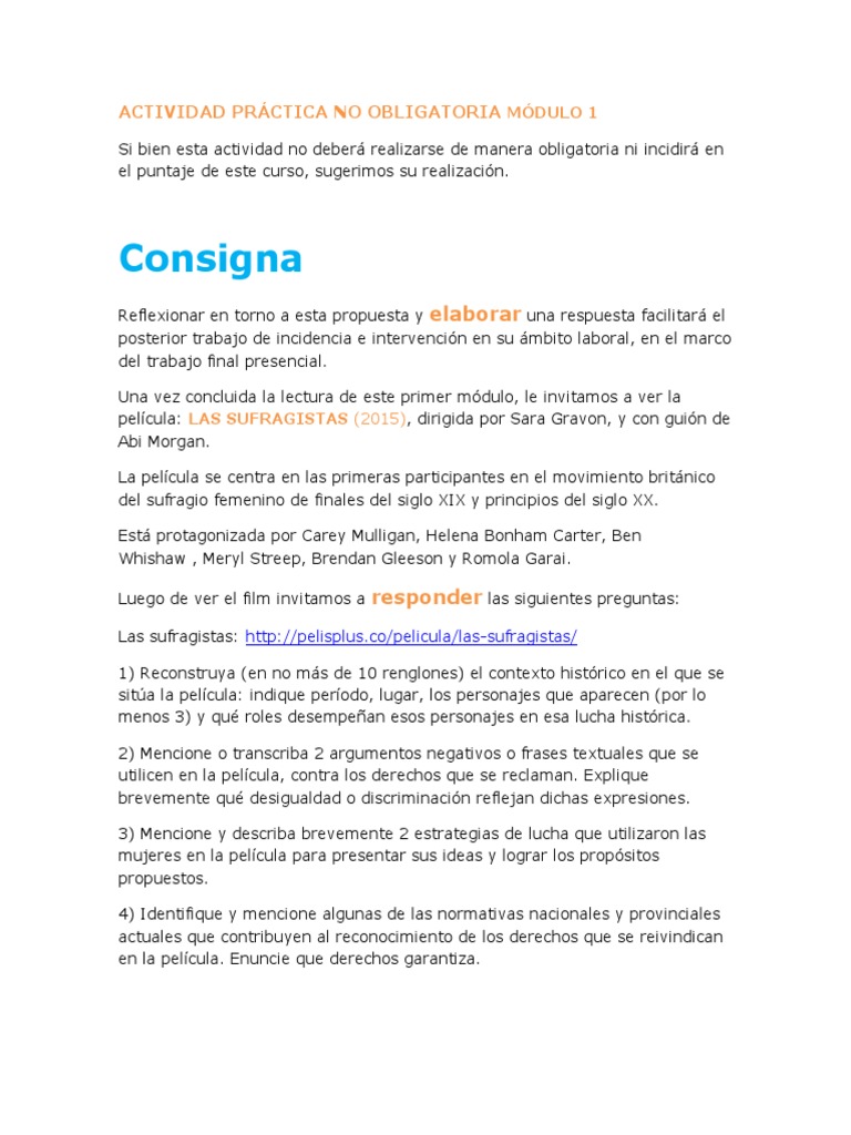 Actividades Prácticas Modulo I | PDF