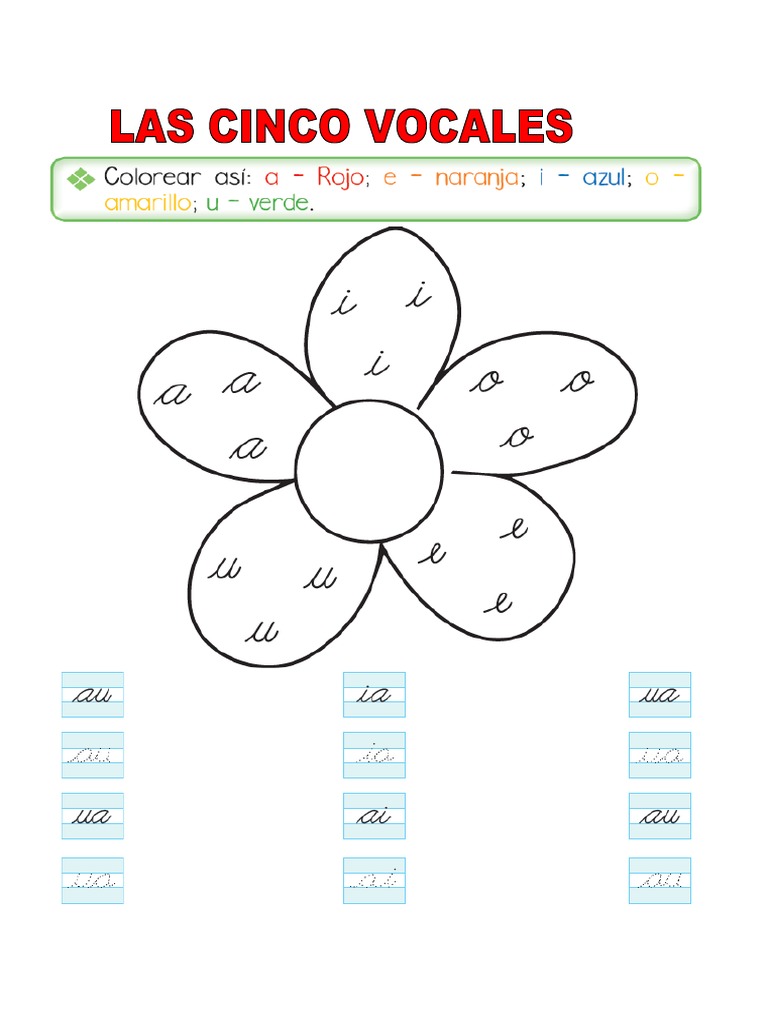 Las Cinco Vocales para Ninos de 5 Anos | PDF