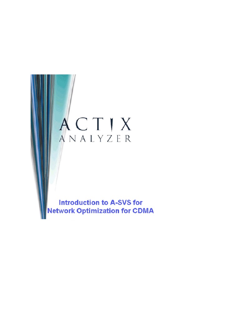 Actix Analyzer CDMA1 X Training Manual | PDF | Operating System | Computer Network