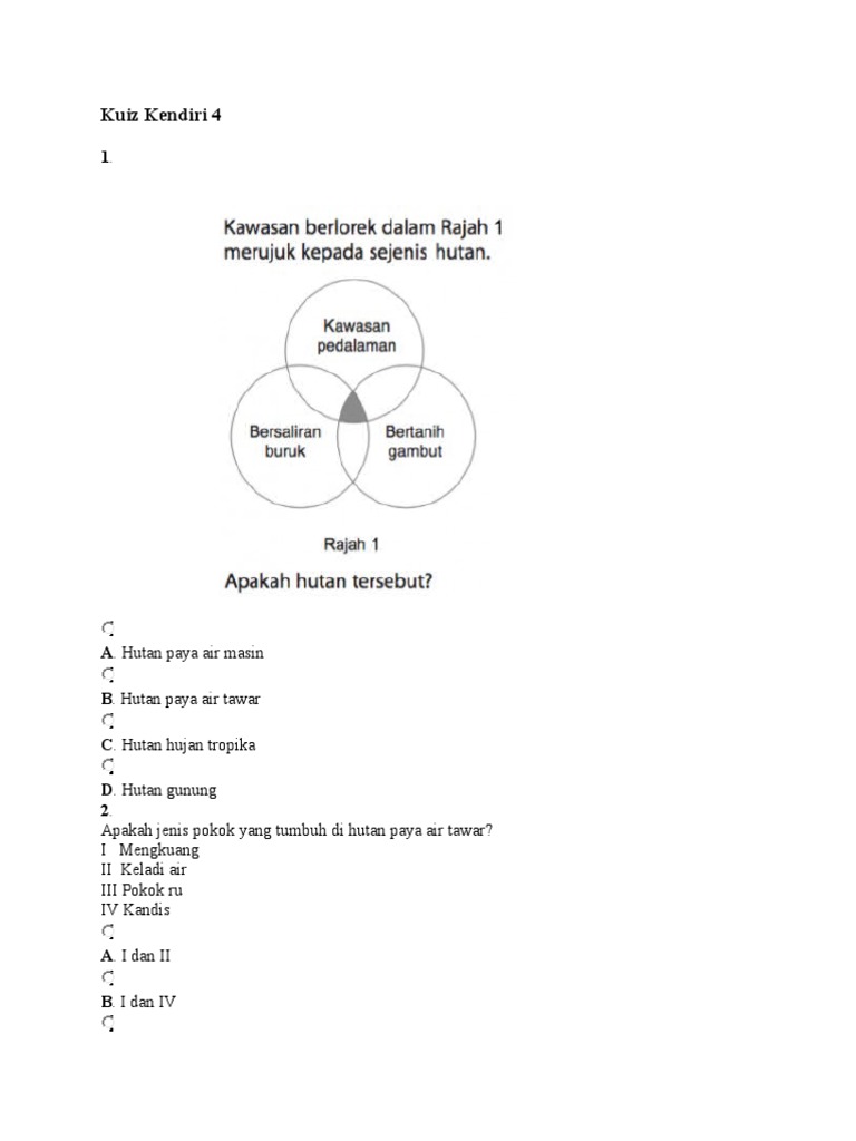 Kuiz Kendiri Bab 4 | PDF