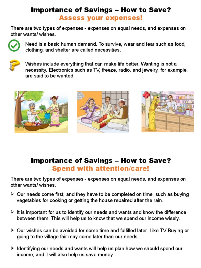 Importance of Savings - How To Save | PDF