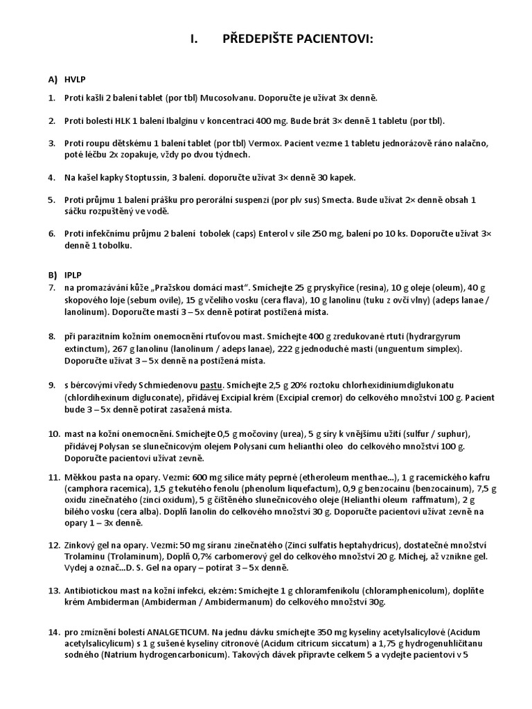 Receptura Cviceni | PDF