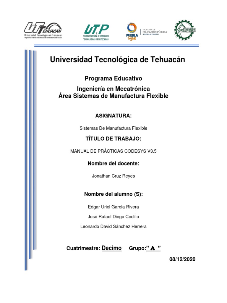 Manual de prácticas Codesys V3.5 | PDF | Programa de computadora | Programación
