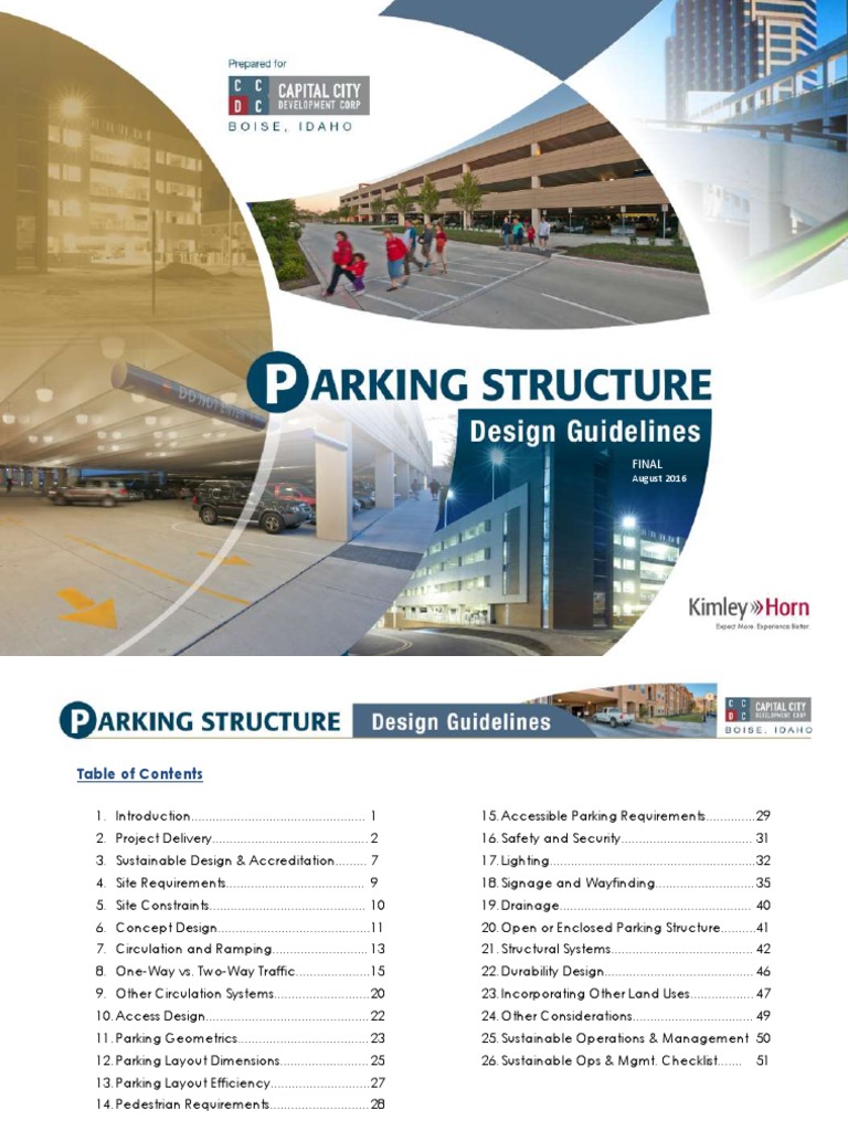 Parking Structure Design Guidelines | PDF | Precast Concrete | Traffic
