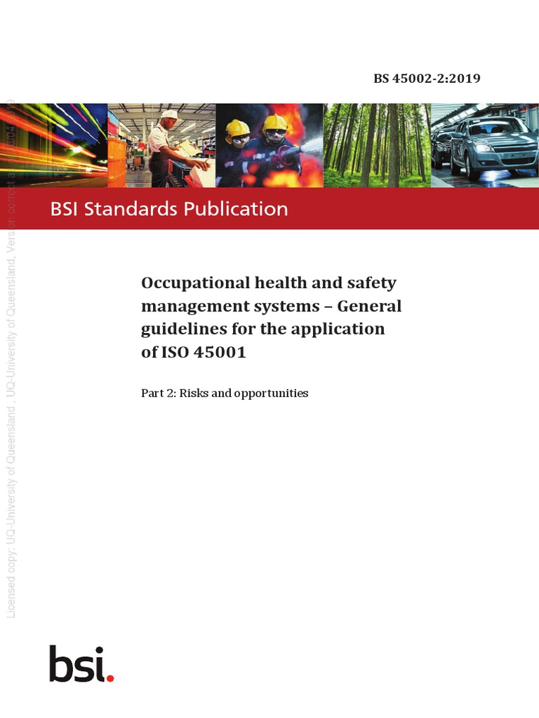 BSI Standards Publication | PDF | Risk | Occupational Safety And Health