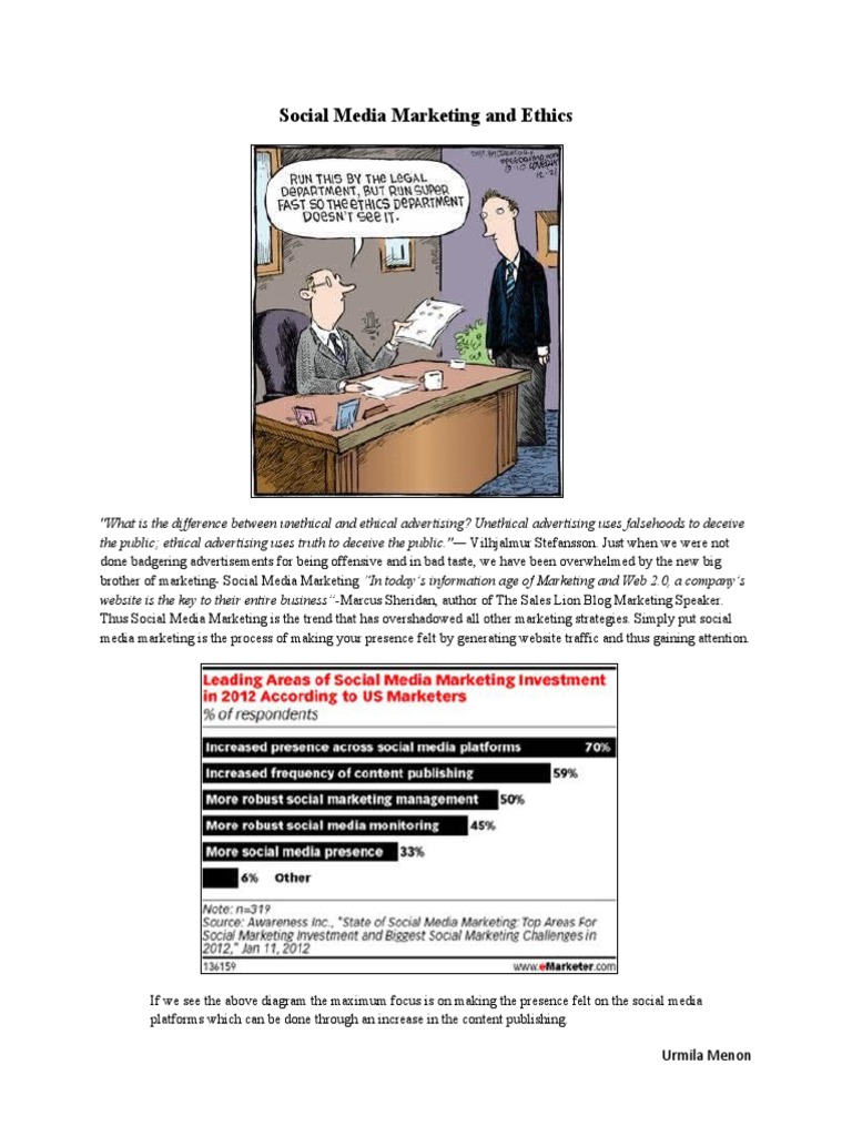 Social Media Marketing and Ethics | PDF | Social Media Marketing ...