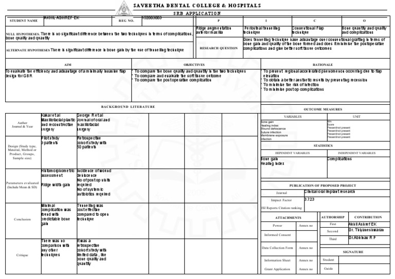SRB 2 - Fillable Form 1 (1) 2 | PDF | Cohort Study | Surgery