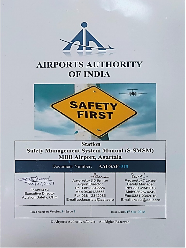 SMS Manual - Version 3 Issue 3 Amd 3 - MBB Airport, Agartala | PDF ...