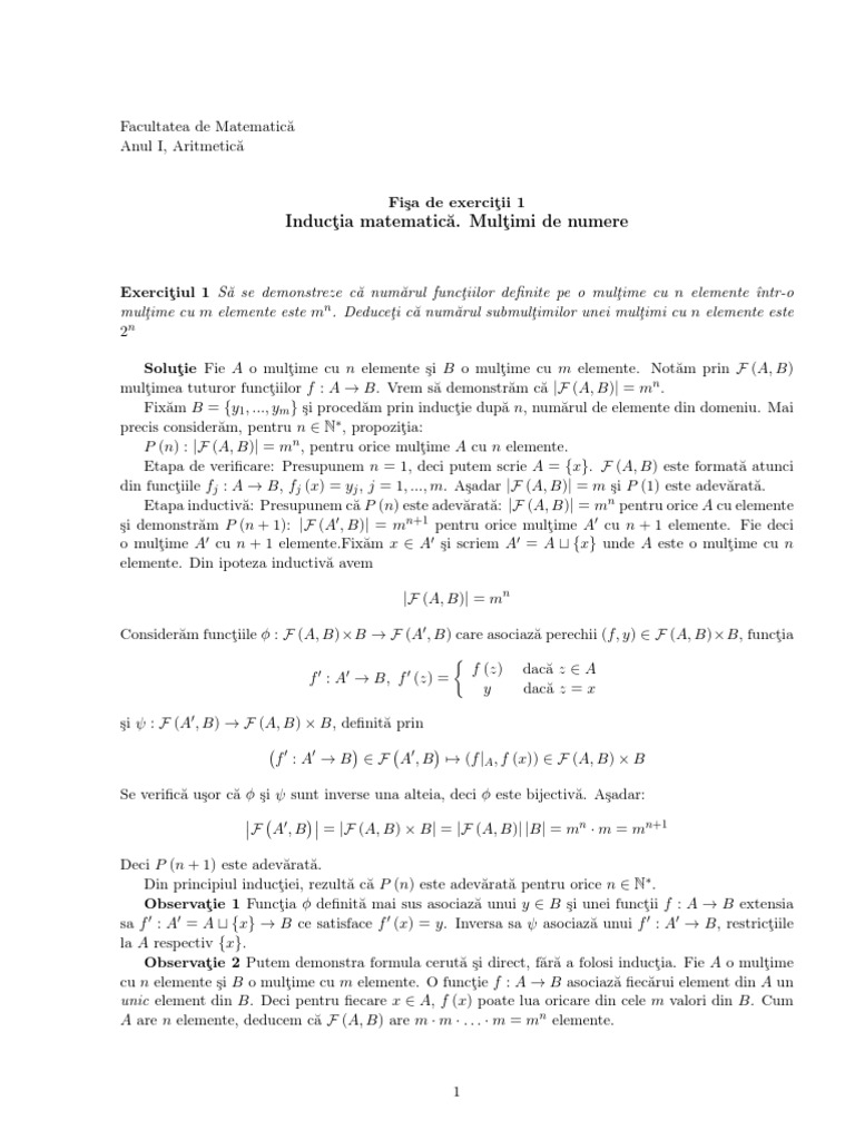 Exercitii - Din Fisa - 1 | PDF