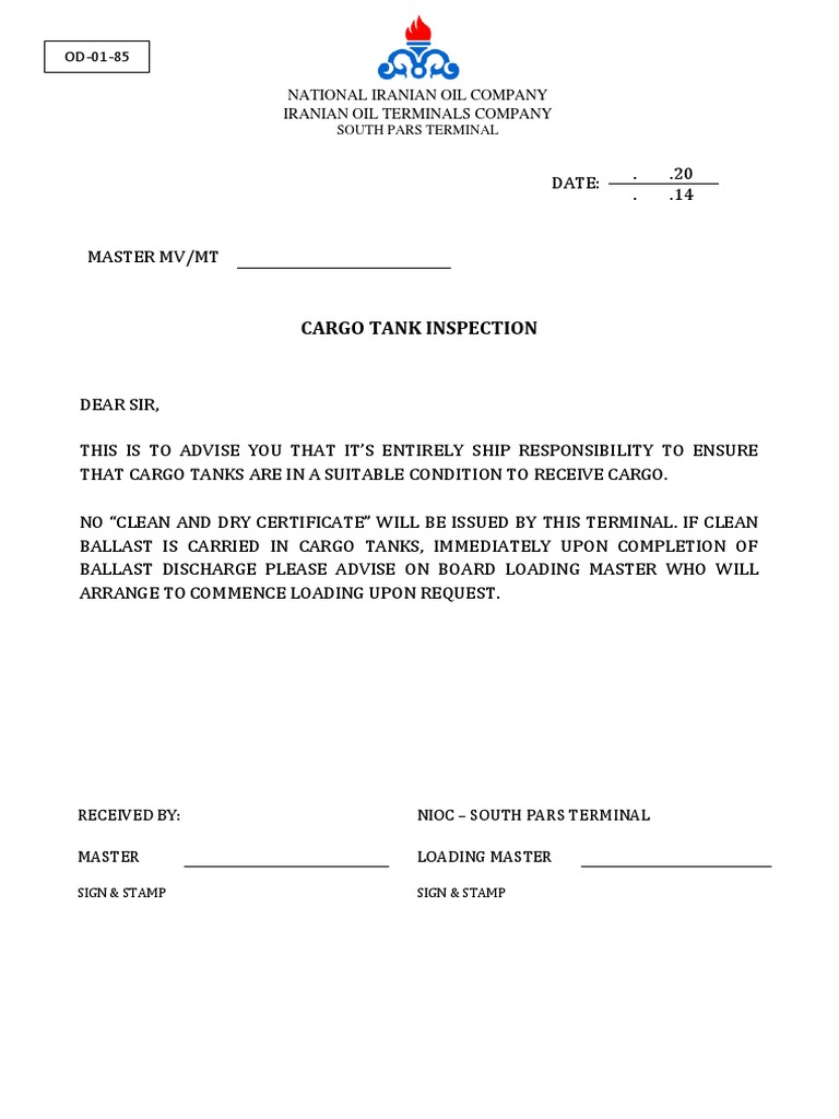 5-Cargo Tank Inspection 1.2 | PDF
