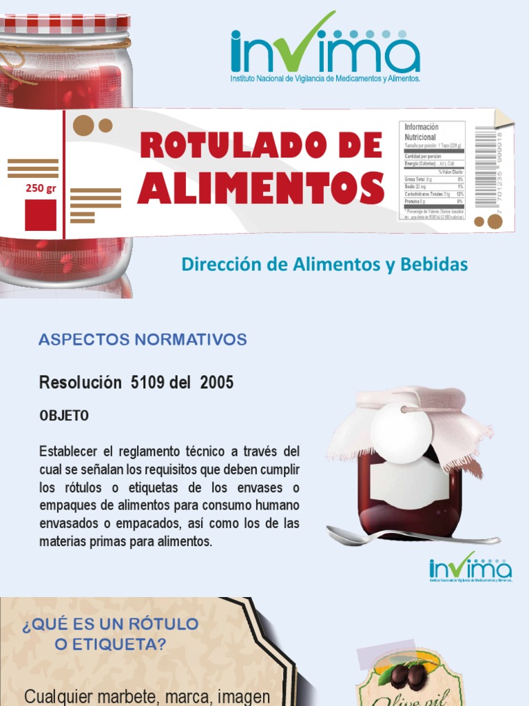 Requisitos para el rotulado o etiquetado de alimentos envasados | PDF ...