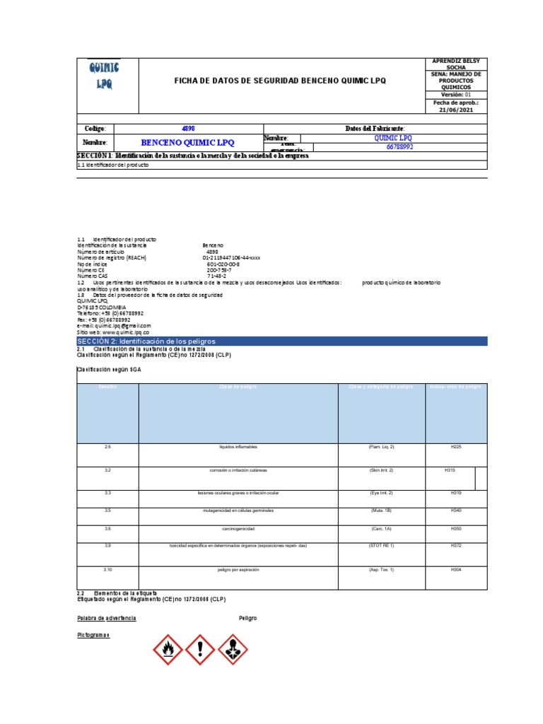 Ficha de Seguridad | PDF | Toxicidad | Aerosol