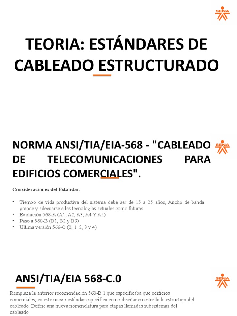 Estándares de Cableado Estructurado 568 | PDF | Redes de computadoras ...