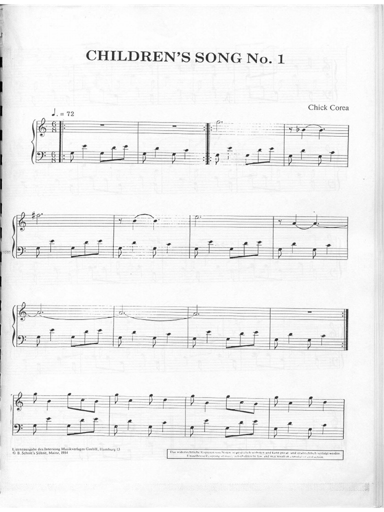 Chick Corea - Children Songs | PDF