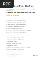 Asking The Way - Worksheet | PDF