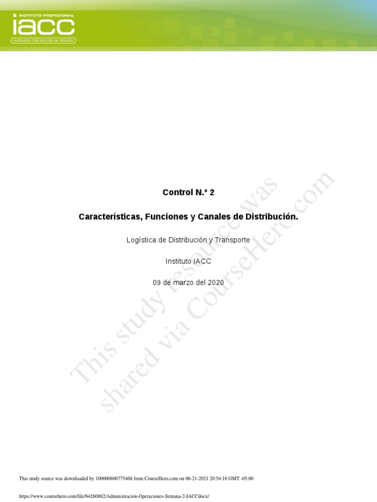 Administracion Operaciones Semana 2 IACC | PDF | Al por menor | Industrias