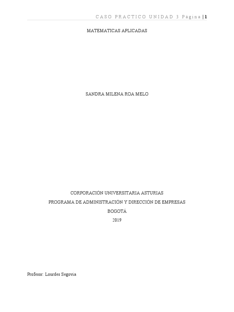 Unidad 3 - Caso Practico | PDF | Espacio vectorial | Vector Euclidiano
