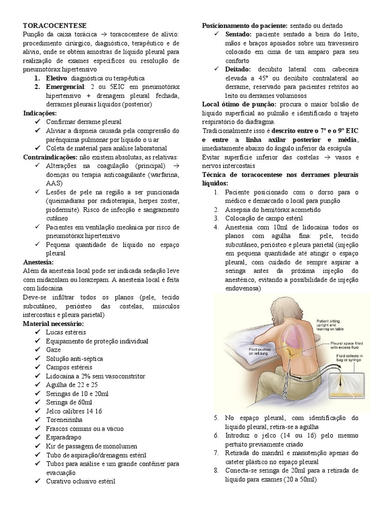 Toracocentese e Drenagem Pleural | PDF | Sistema respiratório ...