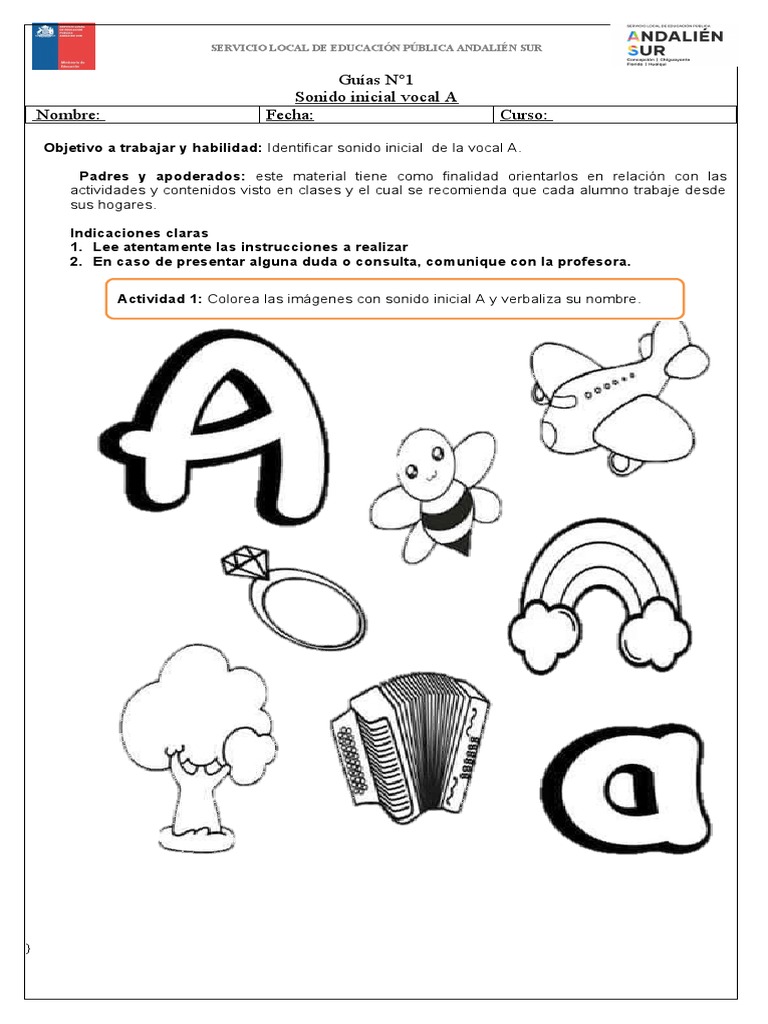 Guia de Trabajo Vocal A | PDF