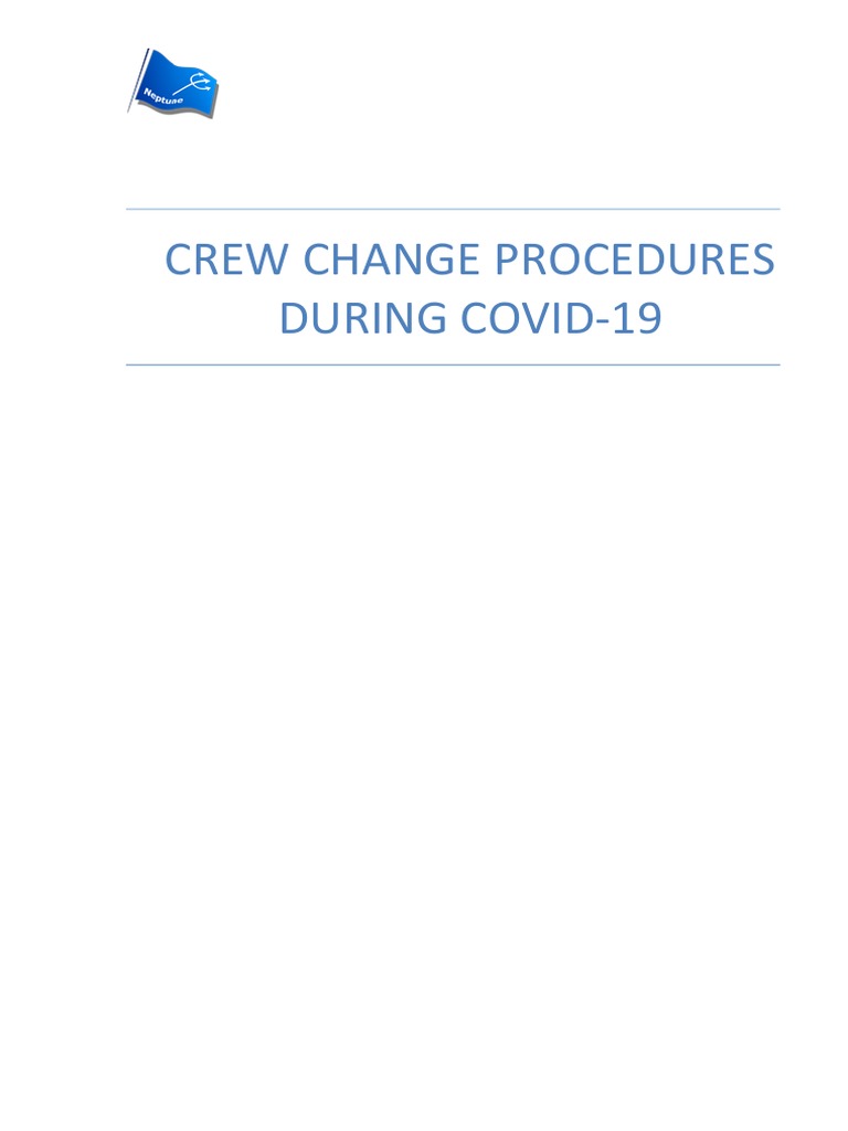 Crew Change Procedures NPL | PDF | Hand Washing | Flight Attendant