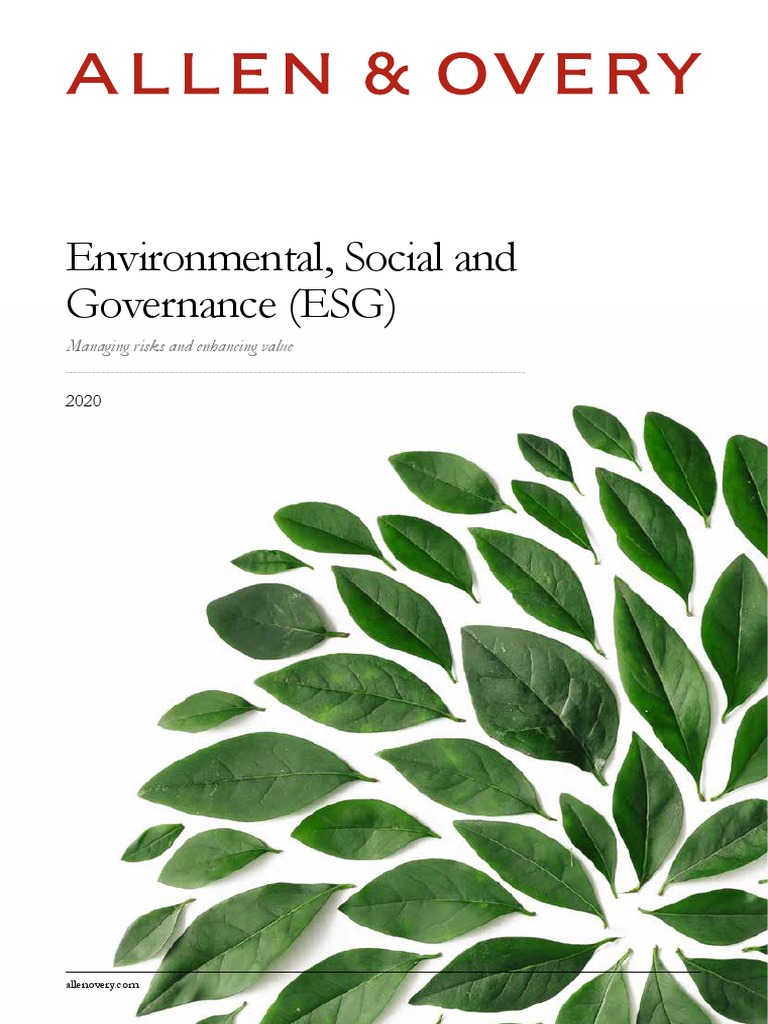 ESG Brochure March 2020 | PDF | Governance | Sustainability