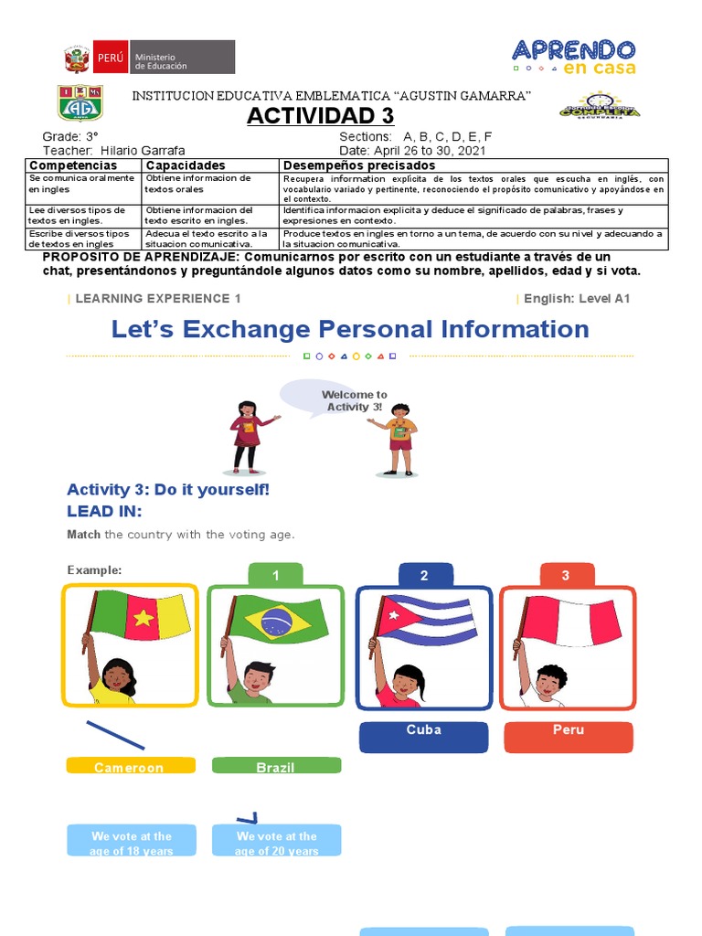 ACTIVIDAD 3 Aprendo en Casa | PDF | Idiomas | Science