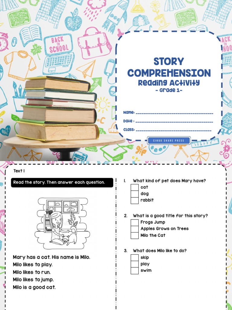 Grade 1 Reading Comprehension Activities | PDF | Pet | Chimpanzee