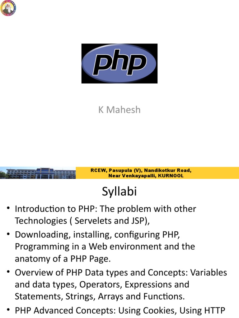 Unit - 3 PHP - 1 | PDF | Php | Variable (Computer Science)