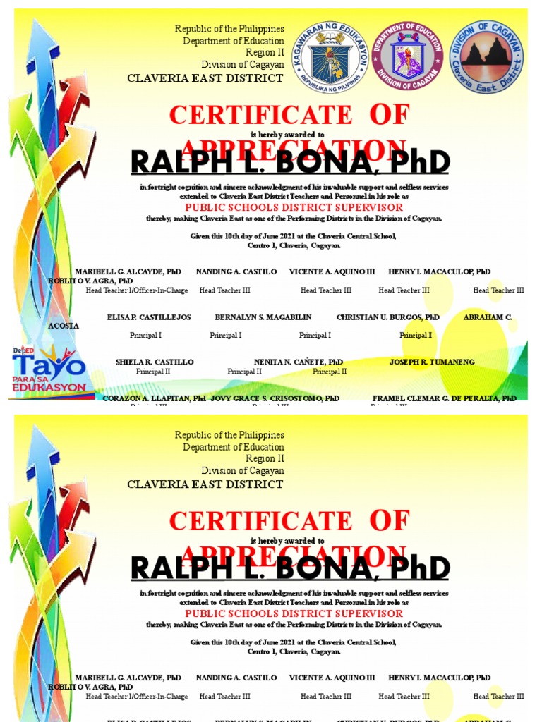 Certificate Sir Ralph-Deped | PDF | Further Education