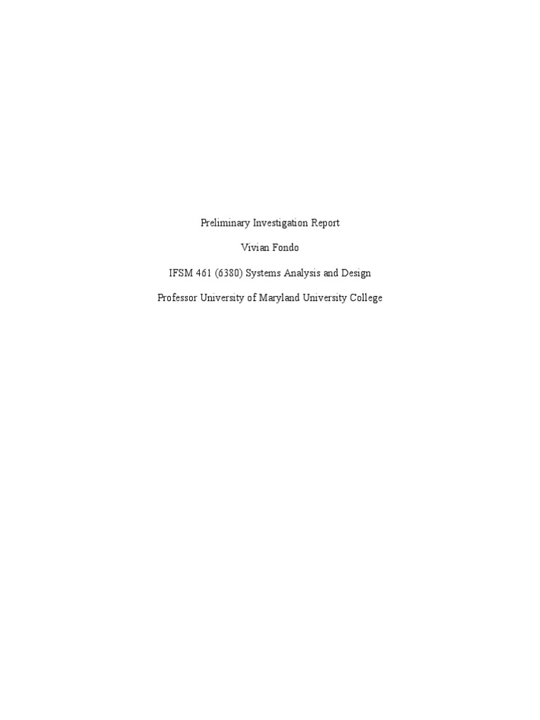 PEP Preliminary Investigation Report | PDF | Inventory | Marketing