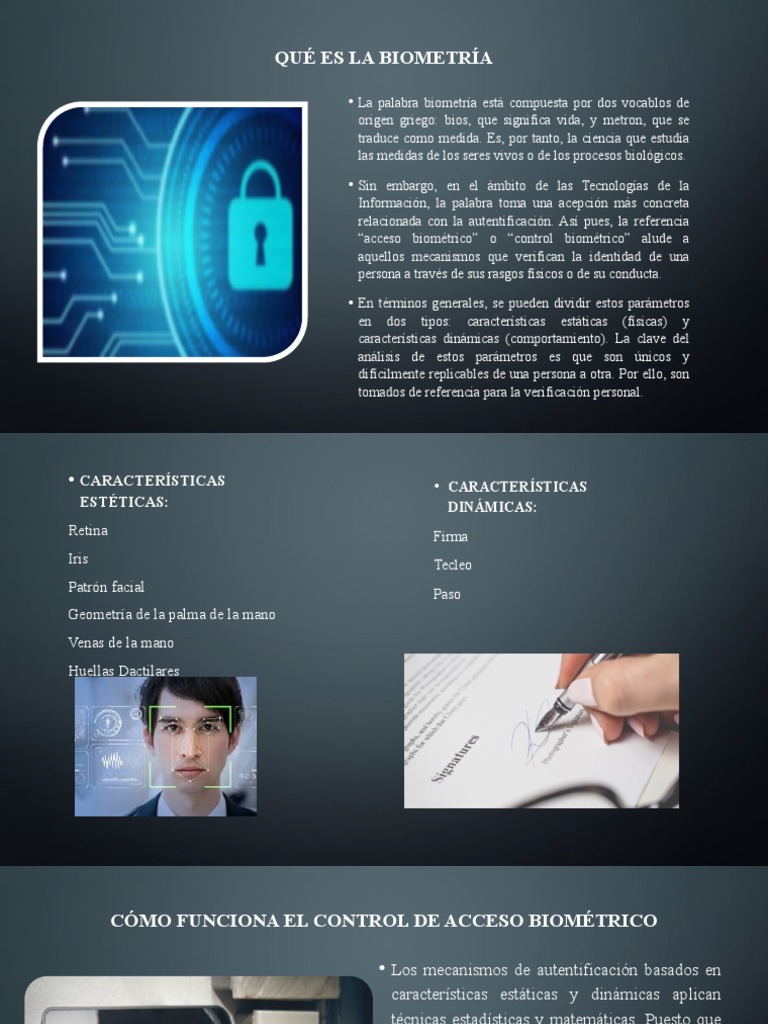 Qué Es La Biometría | PDF | Biometría | Informática y tecnología de la ...