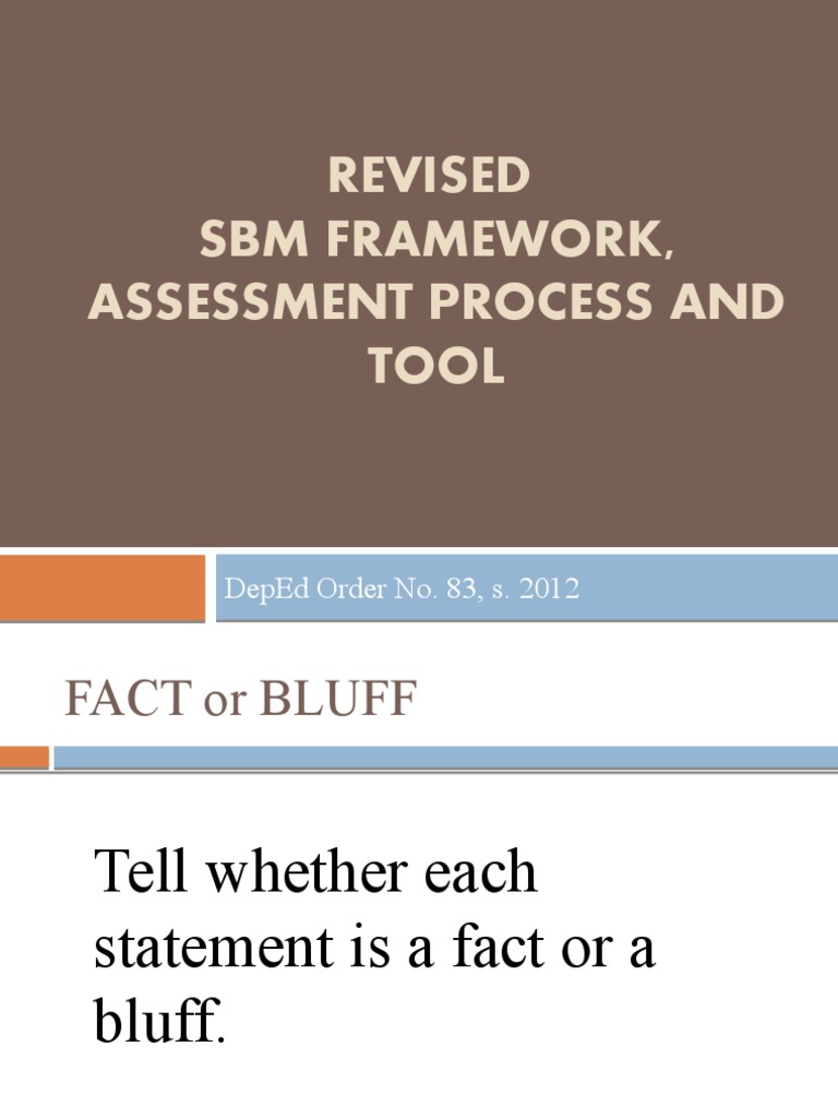 3 - Revised SBM Framework, APAT | PDF | Governance | Evidence