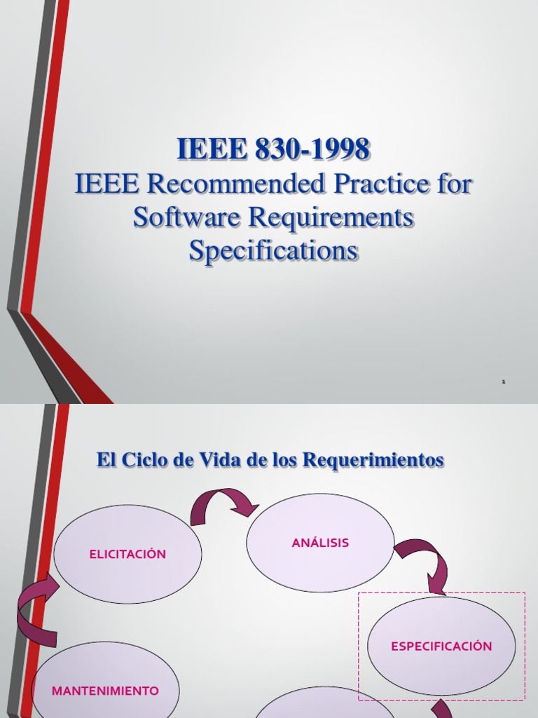 Especificación de Requerimientos Con La Norma IEEE 830. | PDF | Usuario (informática) | Software