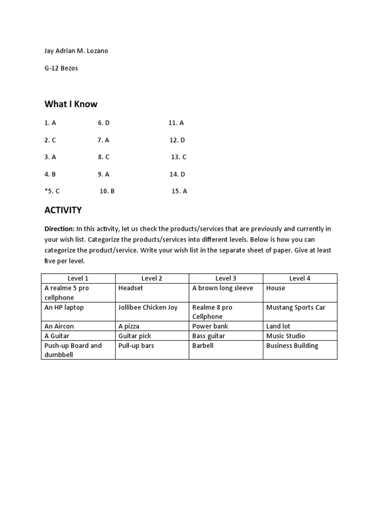 APPLIED ECONOMICS Module 3... Grade 12 Bezos-1 | PDF | Demand ...
