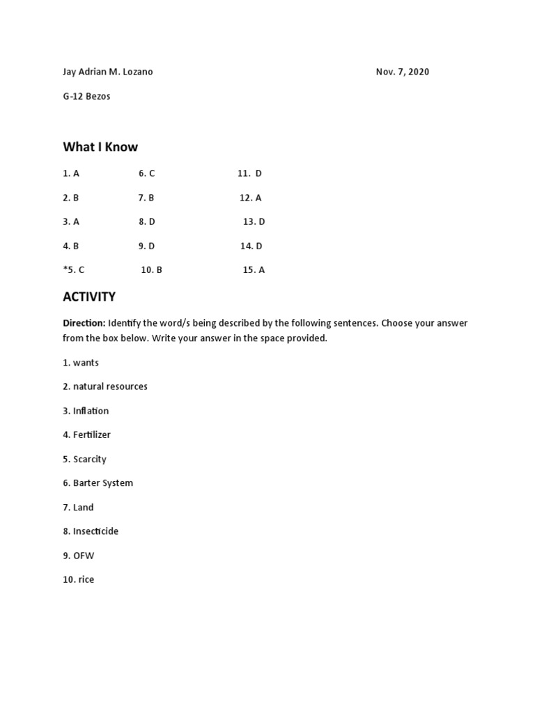 Applied Economics Module 2... Grade 12 Bezos | PDF