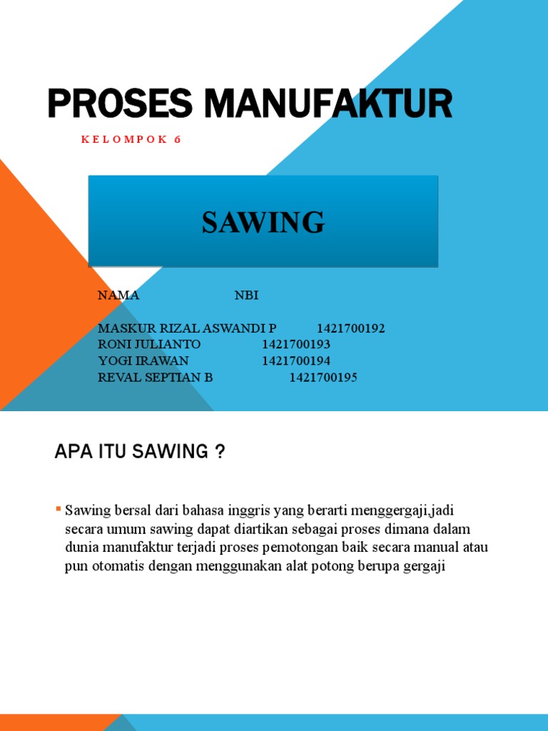 Proses Manufaktur Power Point | PDF