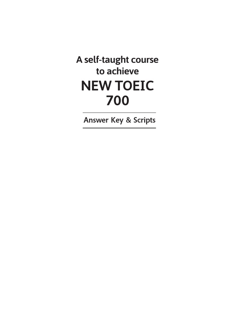 New Toeic 700: A Self-Taught Course To Achieve | PDF | Subscription Business Model | Business