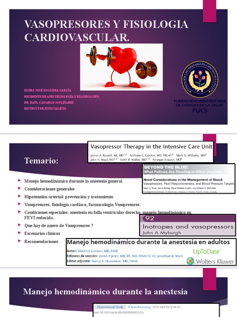 VASOPRESORES | PDF | Corazón | Sistema cardiovascular
