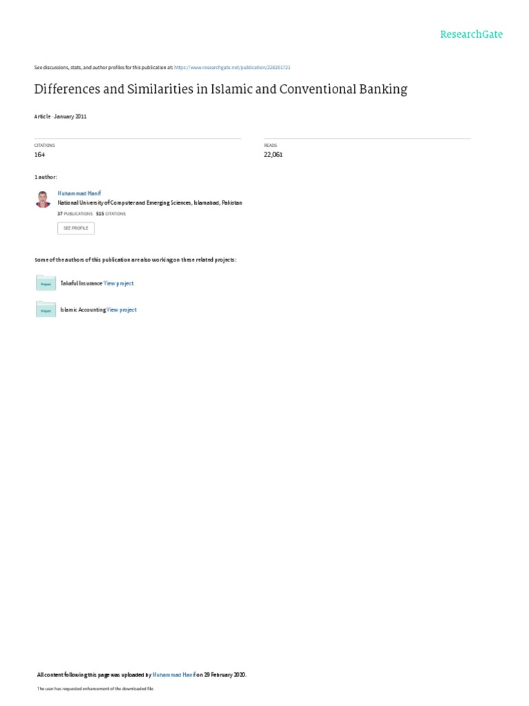 Differences and Similarities in Islamic and Conventional Banking | PDF ...