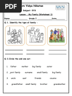 EVS Worksheet - Class I (Lesson 4: Clothes) | PDF | Clothing | Nature